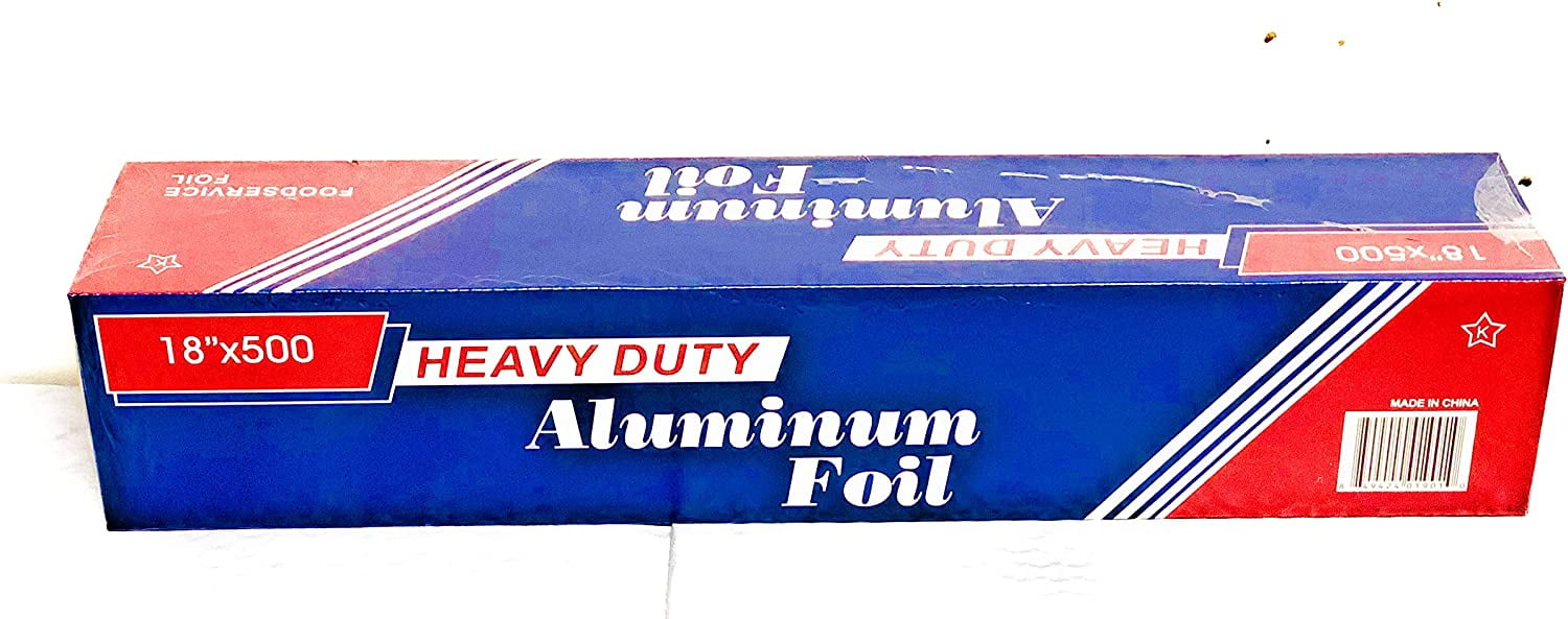"Heavy Duty Wide Aluminum Foil Roll, 18"" x 500 Ft for Grilling, Baking ...