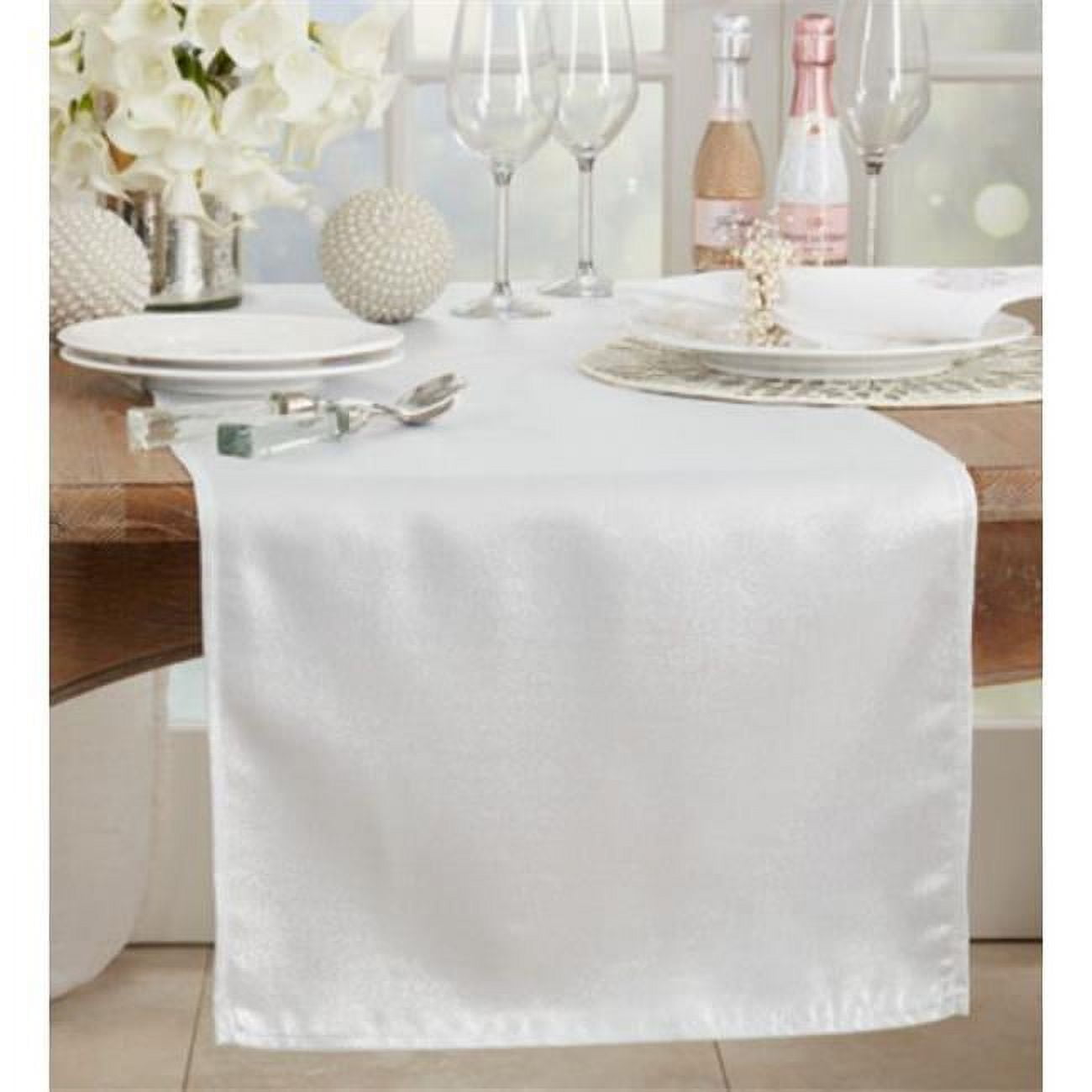 18 x 54 in. Shimmering Table Runner, Silver - Walmart.com
