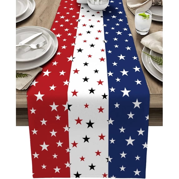 18 x 72" 4th of July Table Runner, Independence Table Runner, Patriotic ...