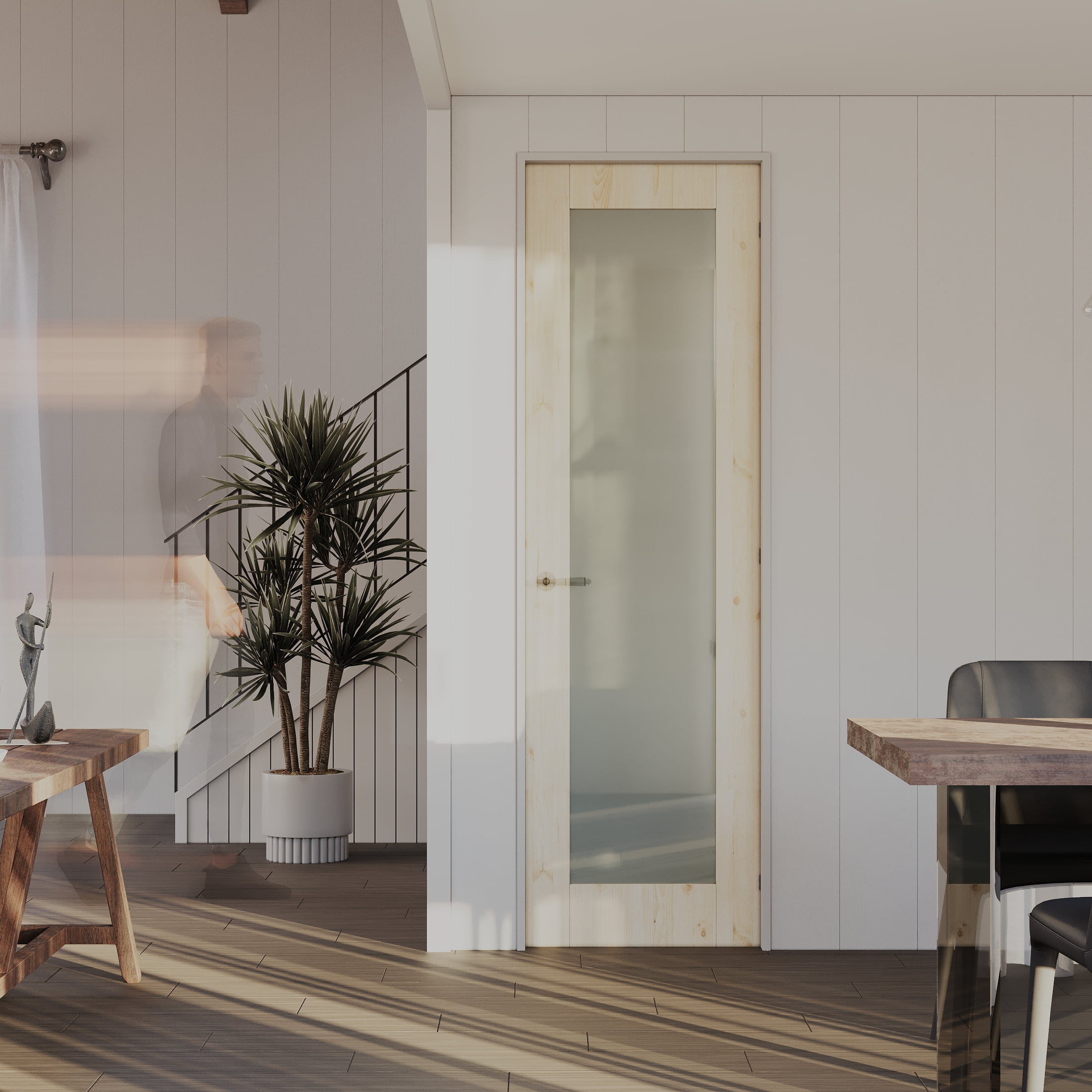 18" x 80" (for 20 x 82 Rough Opening) Interior Prehung Pine Door Slab 1 ...