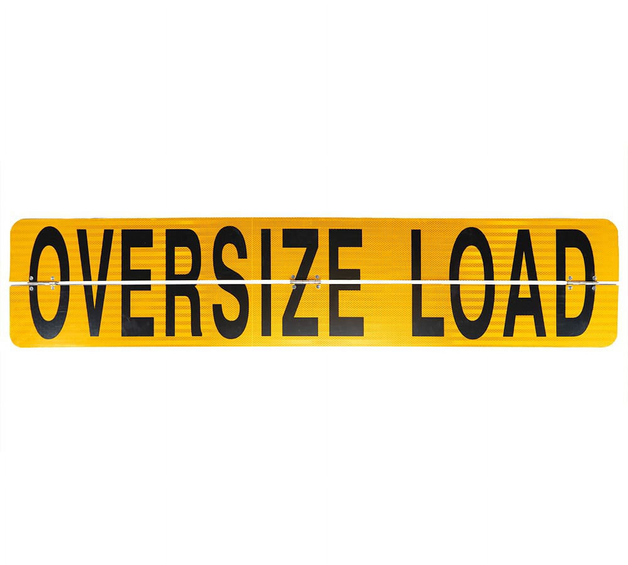 12" x 84" Hinged Aluminum Oversize Load Sign for Trucks - Heavy Duty ...