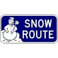 18 x 9 Snow Route Sign - Highly Visible 3M High-Intensity Prismatic ...