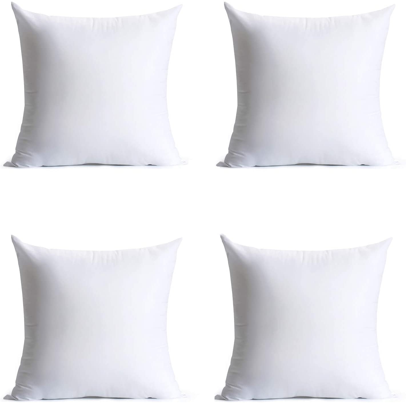 18 x inches Pillow Inserts, Set of 4 Hypoallergenic Brushed Microfiber ...