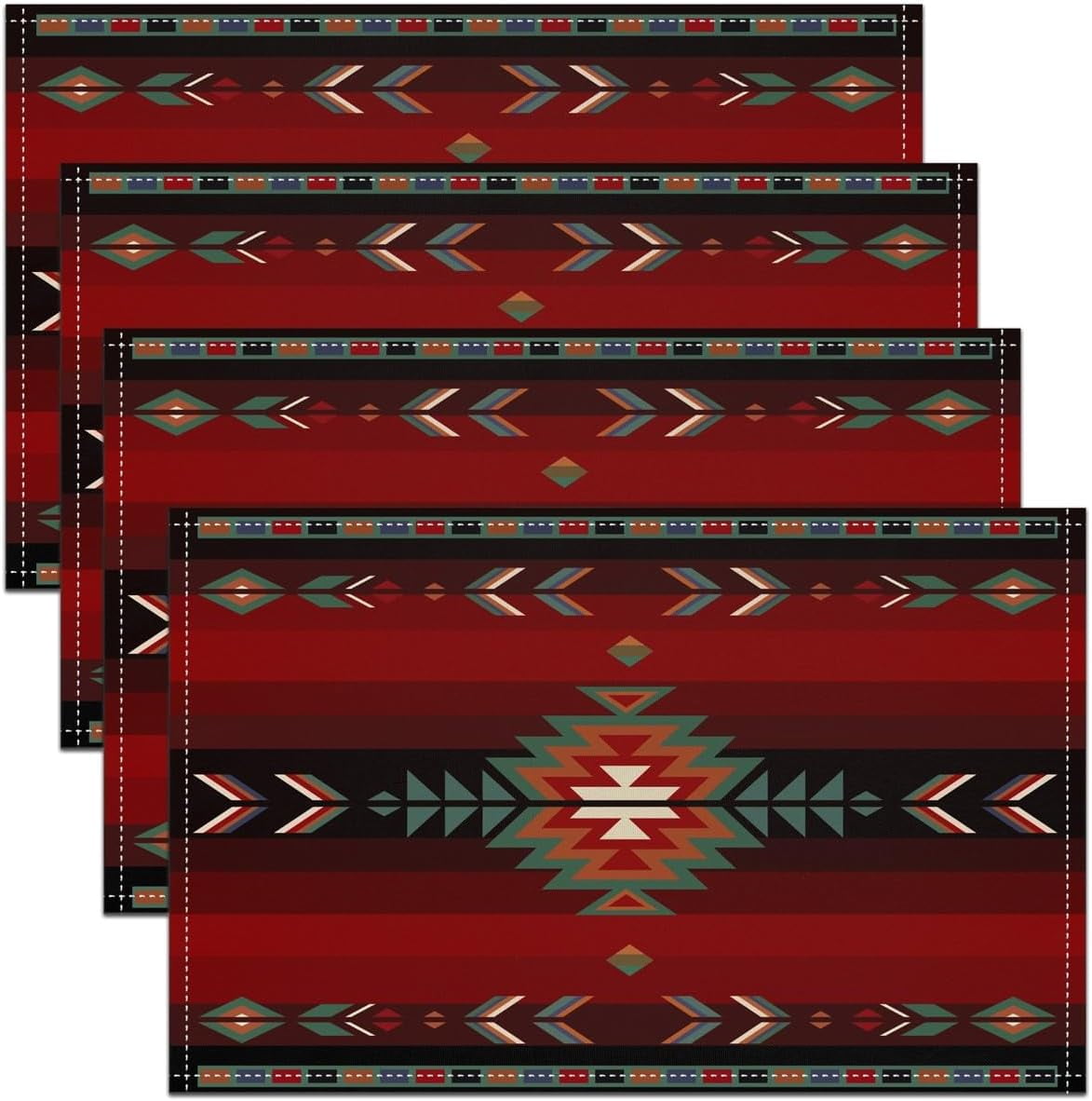 18"x12" Southwest Native Design Placemats Set of 4 Girls Southwestern ...