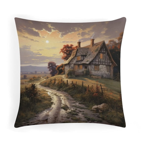 18"x18" Pillow Protector A House On A Red Roof Decorations Pillow ...