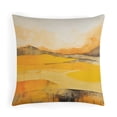 18"x18" Pillowcases Abstract Yellow Orange Landscape Rustic Pillow ...