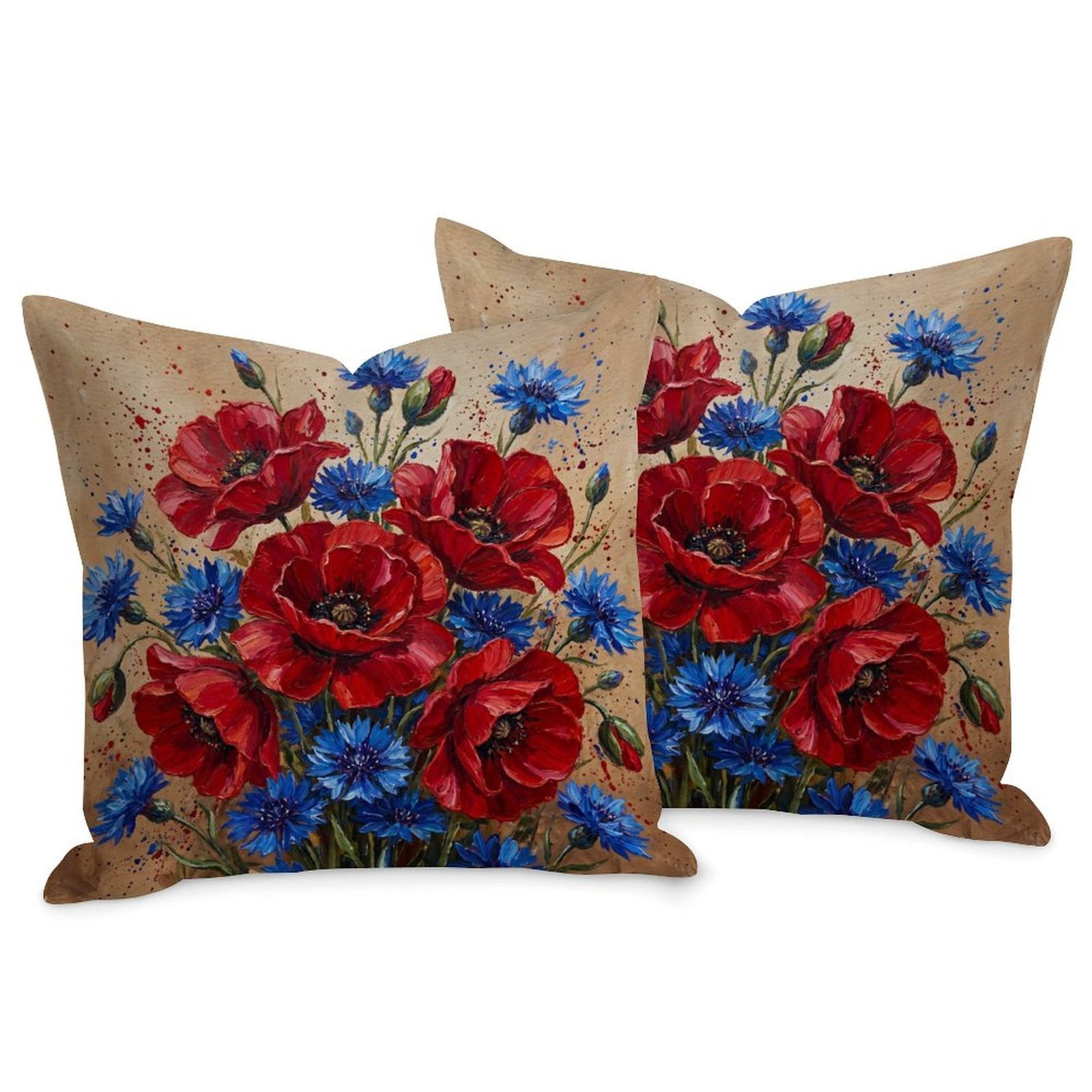 18"x18" Waterproof Cotton Linen Throw Pillow Cases, Contemporary Oil ...