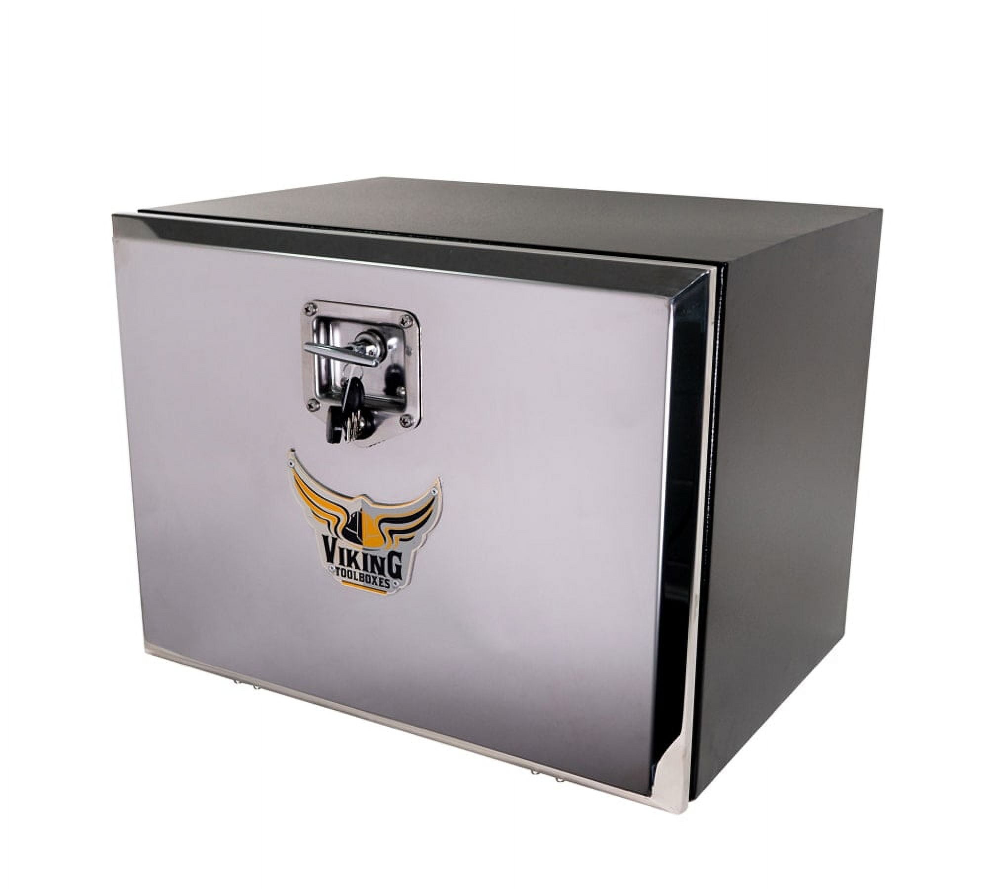 18"x18"x24" Steel Flatbed Trailer Underbody Tool Box with Mirror Finish ...