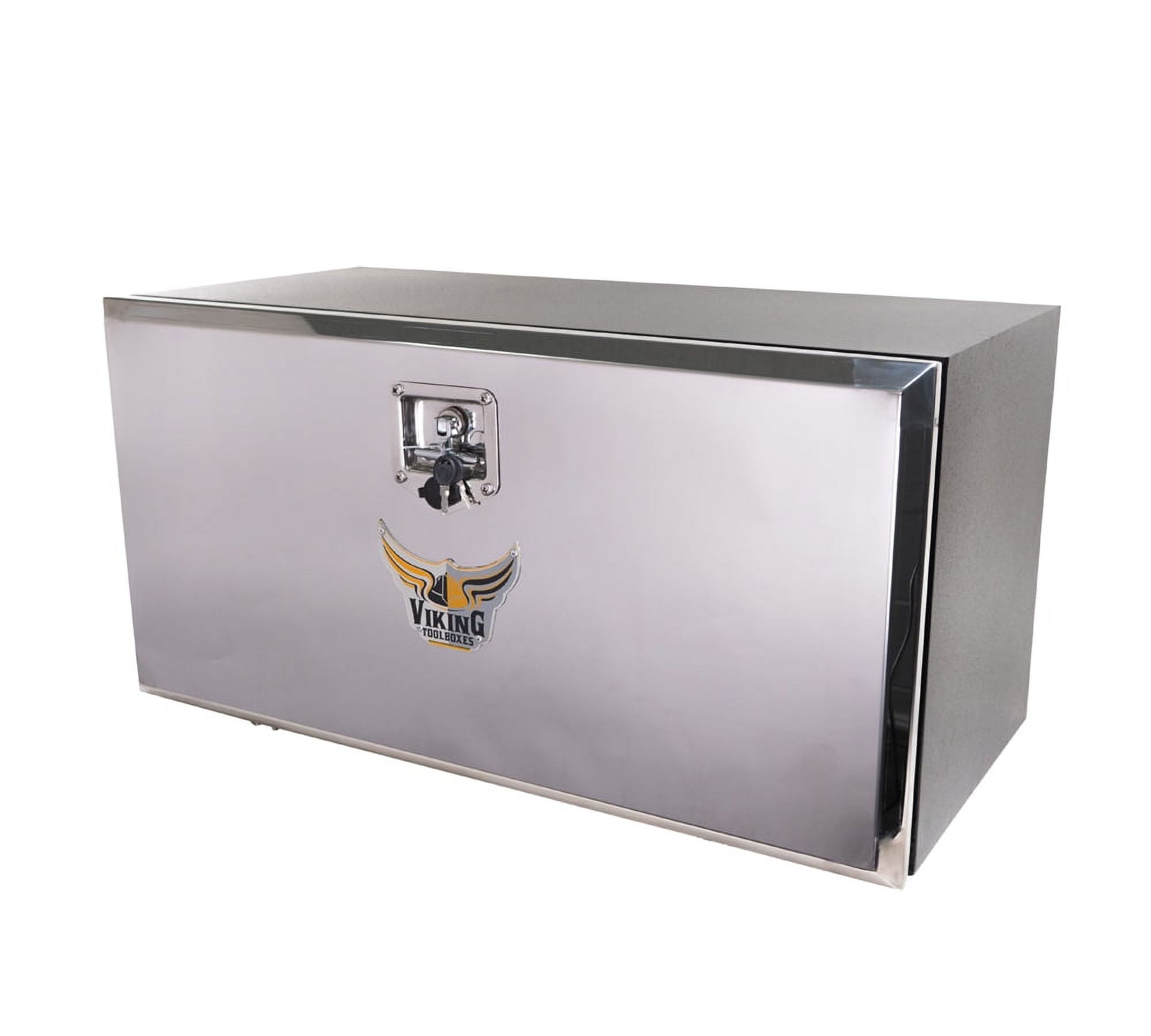 18"x18"x36" Steel Flatbed Trailer Underbody Tool Box with Mirror Finish ...