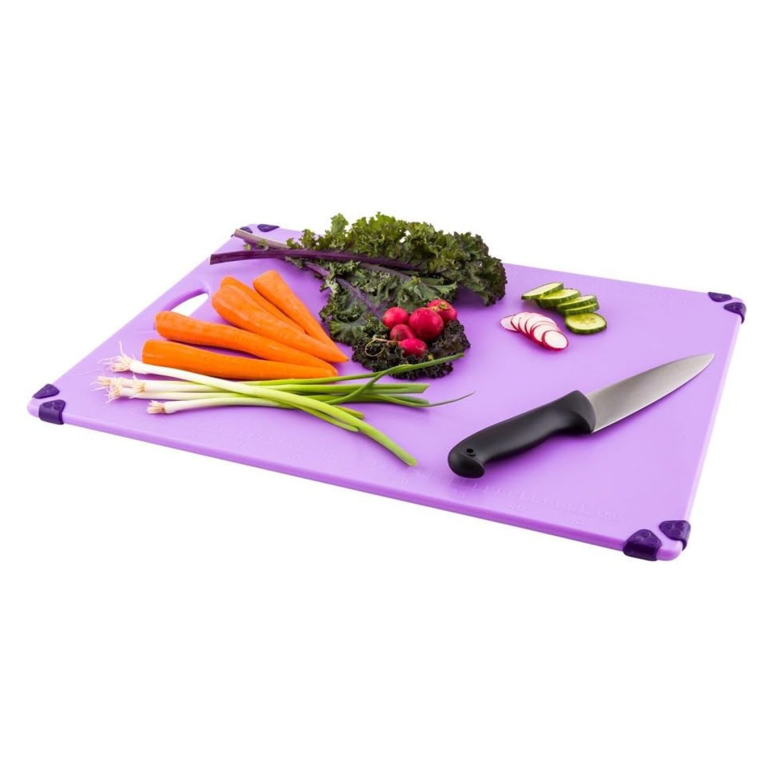 18"x24"Purple Durable Plastic Cutting Board-Rubber Corner Grips Prevent ...