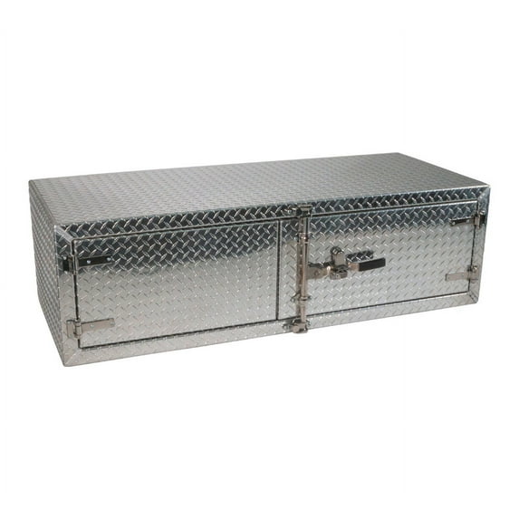 18"x24"x60" Aluminum Flatbed Trailer Underbody Tool Box with Diamond ...
