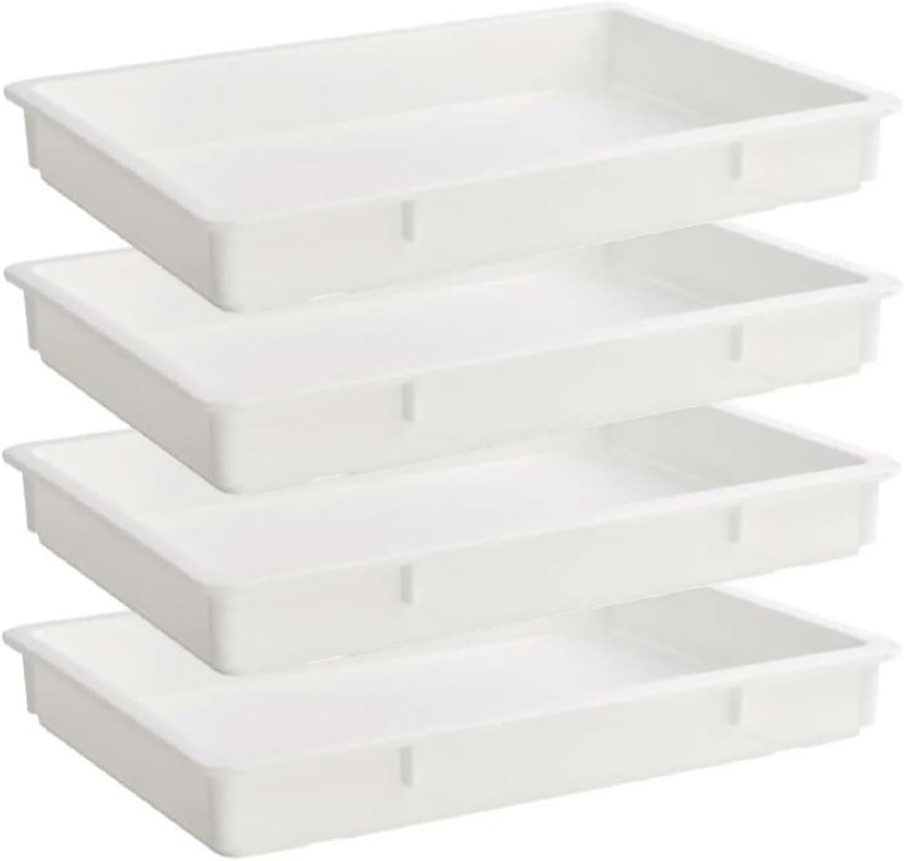18"x26"x3" Plastic Stackable Pizza Dough Proofing Box, Dough Container ...