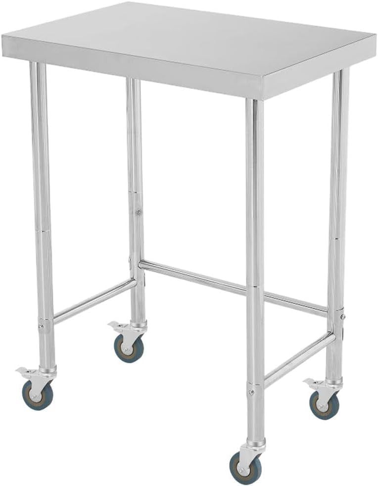 18"x28" Heavy-Duty Stainless Steel Commercial Prep Table with Locking ...