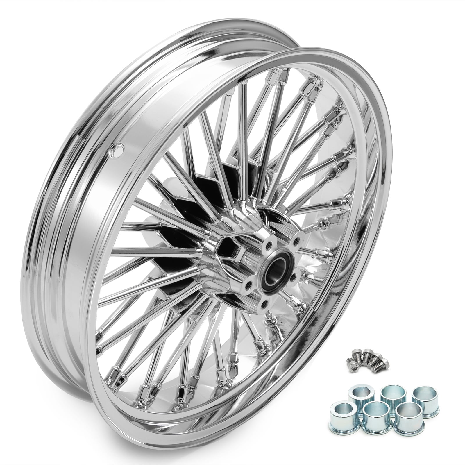 18"x3.5" Fat Spoke Rear Cast Wheel Rim for Harley Softail Fatboy FLSTF ...