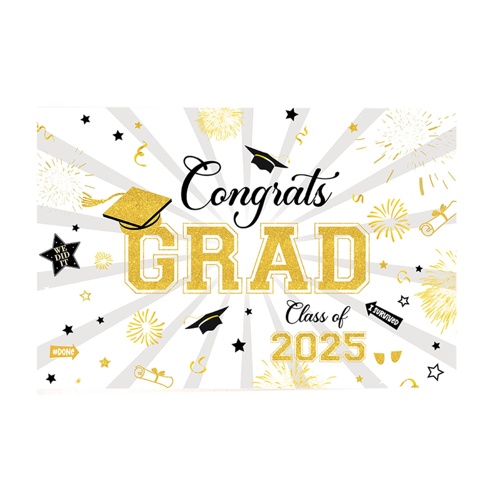 180*120cm 2025 New Platinum Graduation Season Background Cloth ...