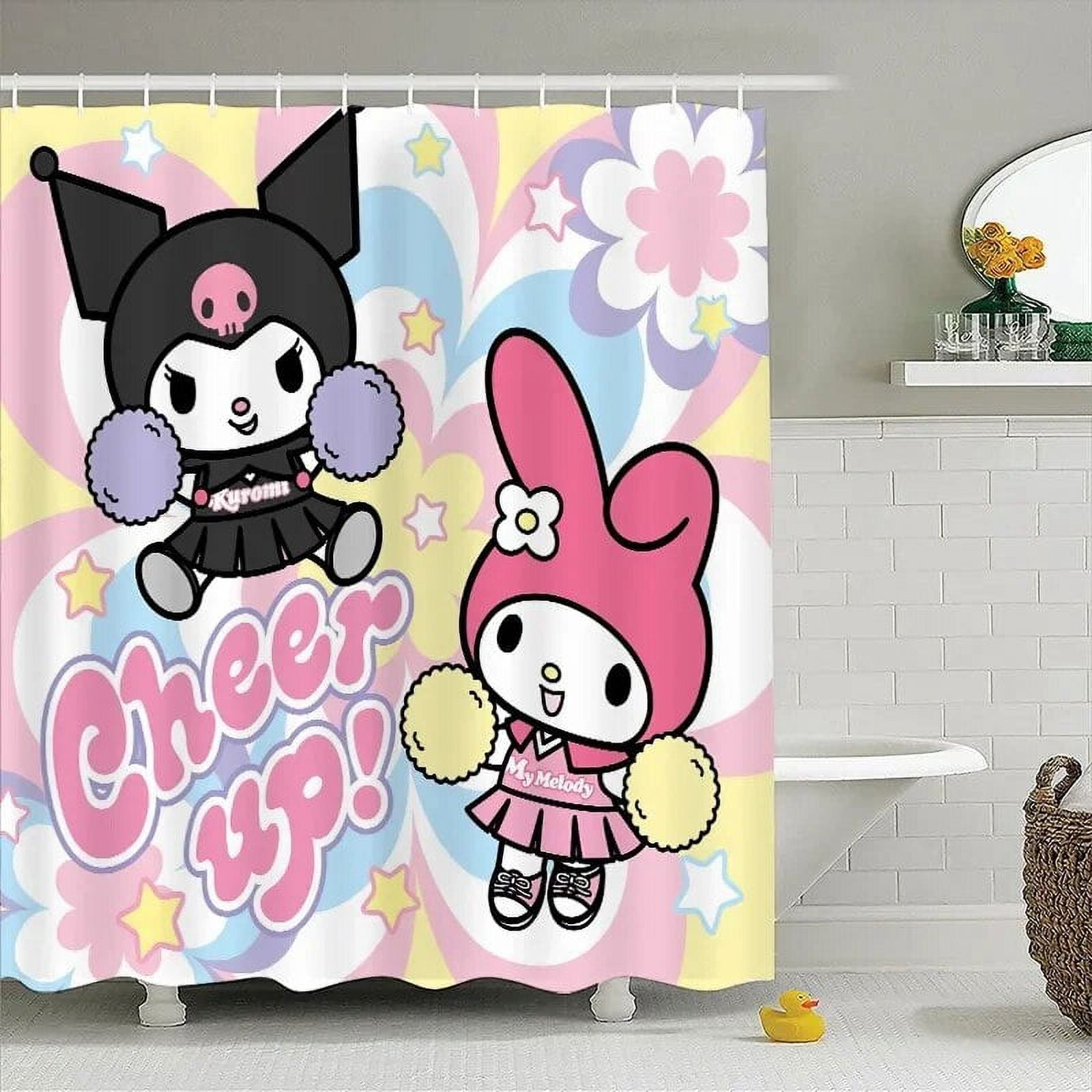 180-200cm Sanrio Kuromi Anime Plush Cartoon Shower Curtains Shower ...