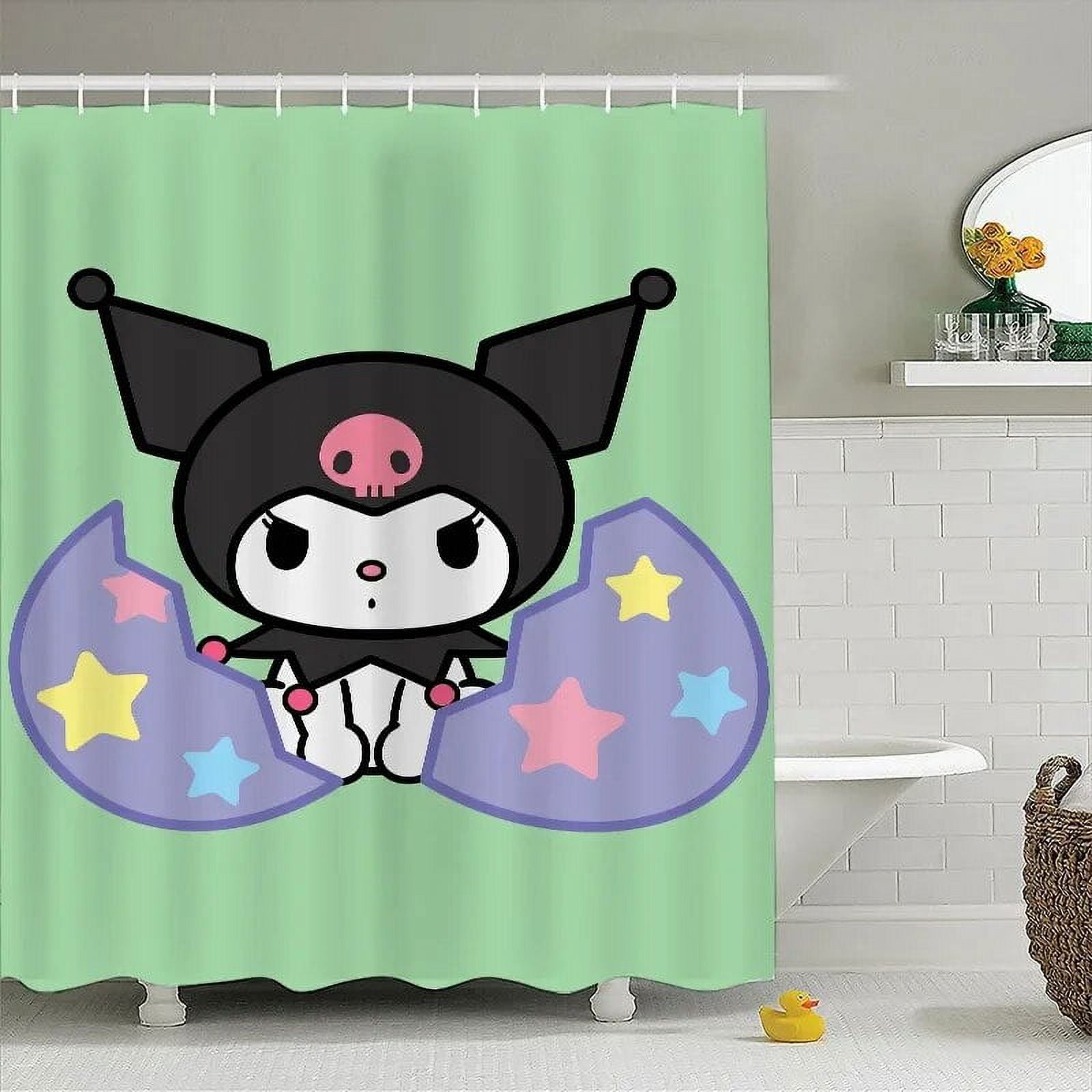 180-200cm Sanrio Kuromi Anime Plush Cartoon Shower Curtains Shower ...