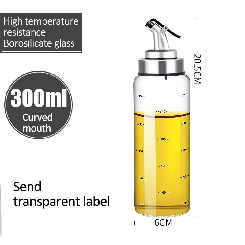 180/300/500ml Glass Cooking Oil and Vinegar Dispenser Bottle - Walmart.com