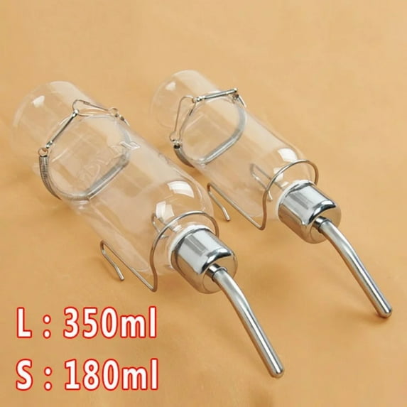 180/350ml Pet Water Bottle,Drinking Hanging Fountain No Drip Water ...