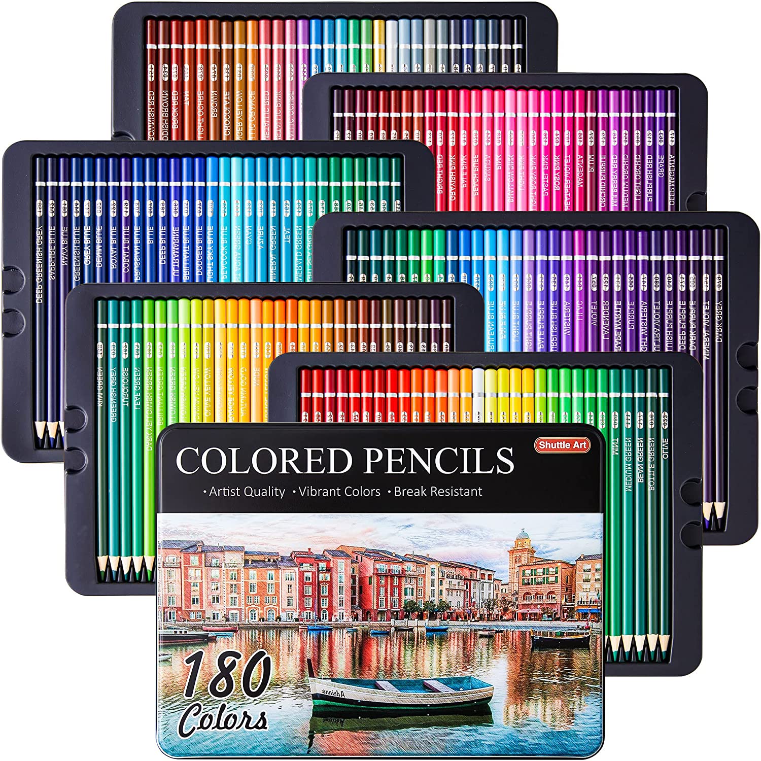 Deli 48 Pack Colored Pencils, Vibrant Color Presharpened Pencils for ...