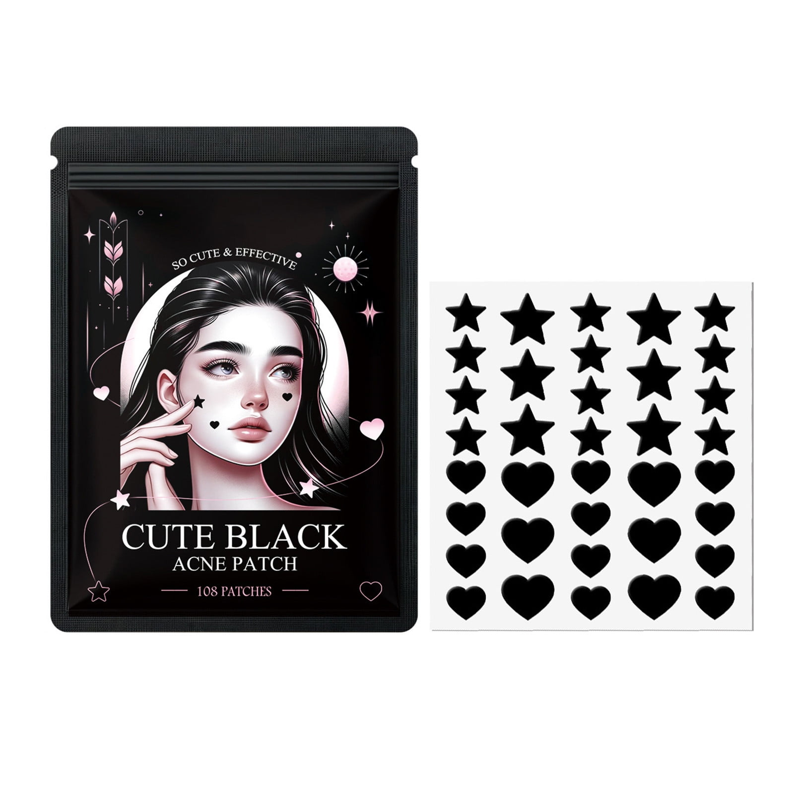 180 Count Black Star Pimple Patches Midnight with Salicylic Acid & Tea ...