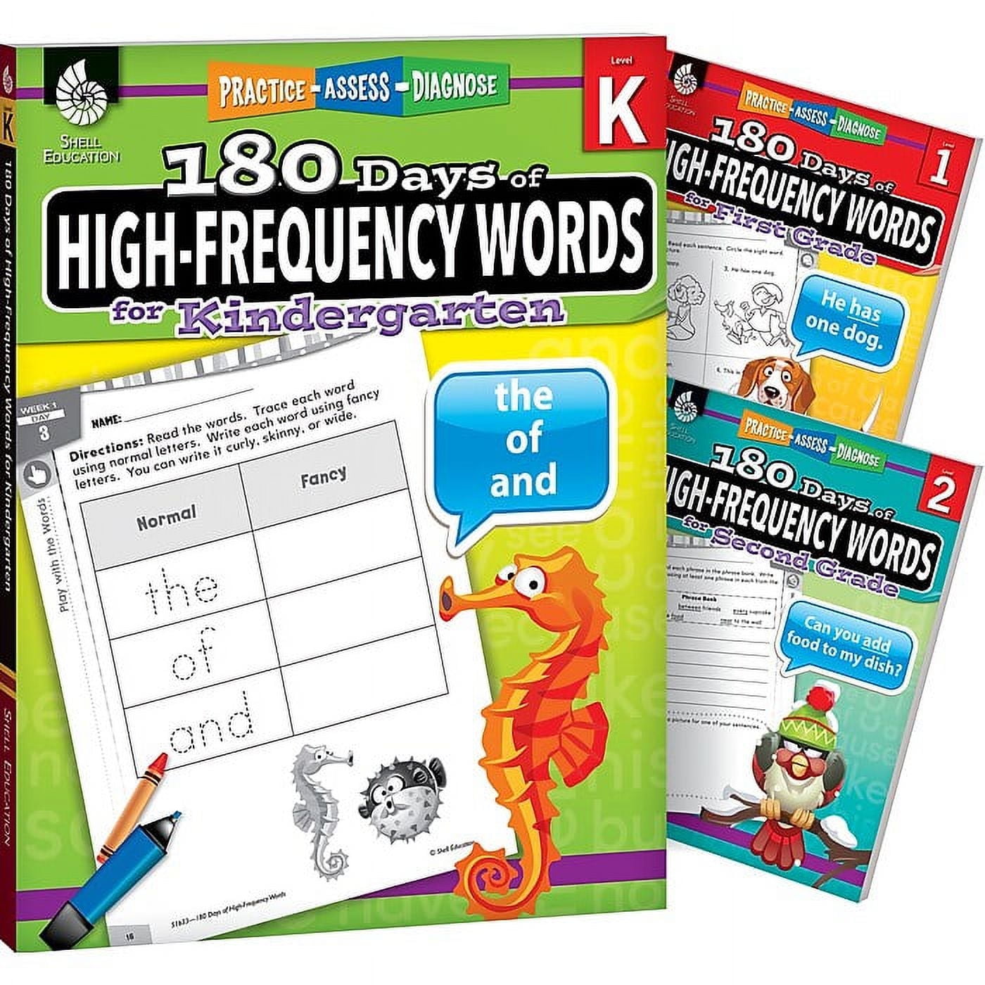 180 Days™: High-Frequency Words for Grades K-2 (Set of 3), Includes One ...