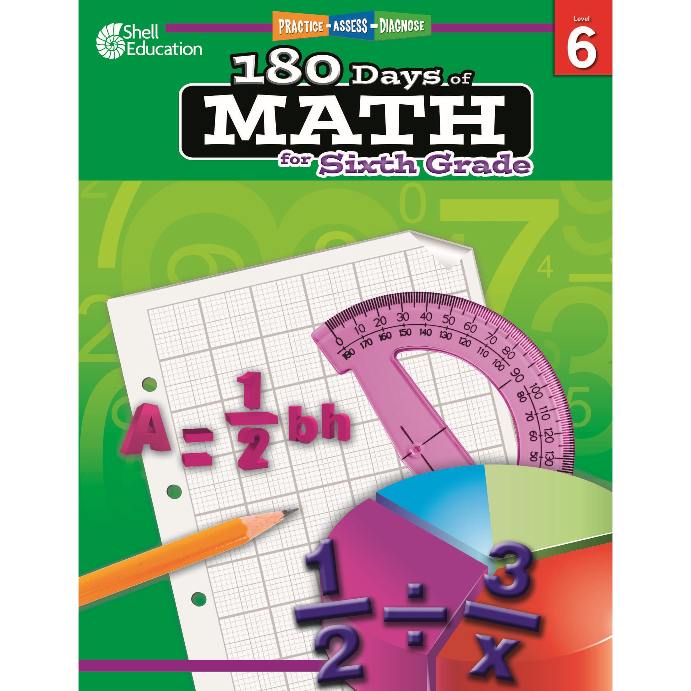 180 Days™: Math for Sixth Grade: Practice, Assess, Diagnose, (Paperback ...
