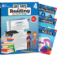 180 Days of Reading for K-6, Set of 7 Assorted Reading Workbooks, One ...