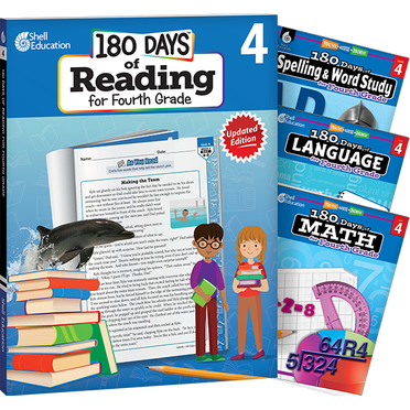 180 Days of Reading for K-6, Set of 7 Assorted Reading Workbooks, One ...