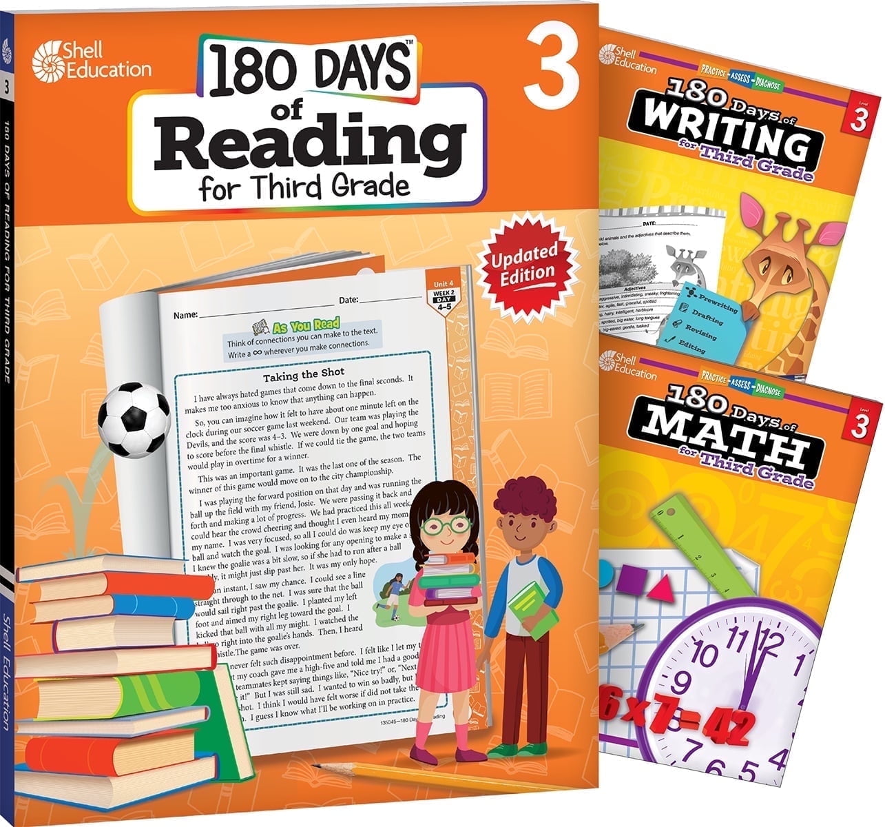 180 Days™: Reading Writing and Math for Third Grade - Walmart.com