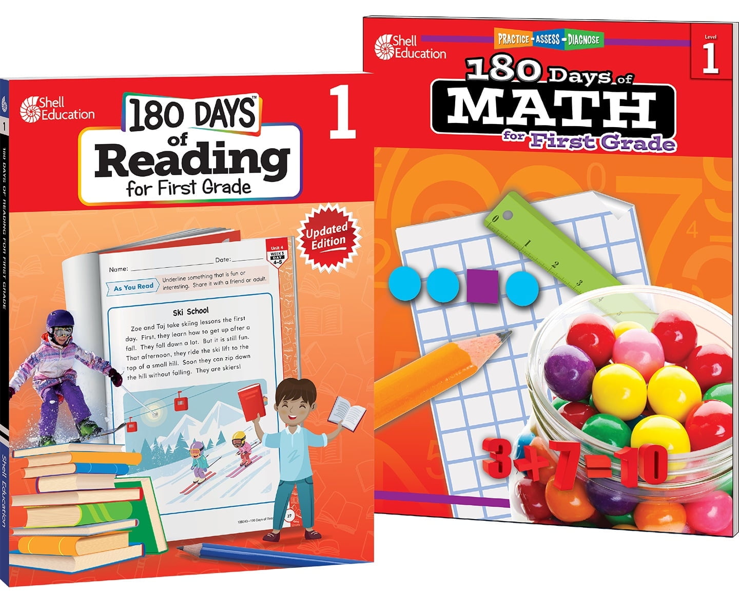 180 Days™: Reading 2nd Edition & Math for 1st Grade: Boost Confidence ...