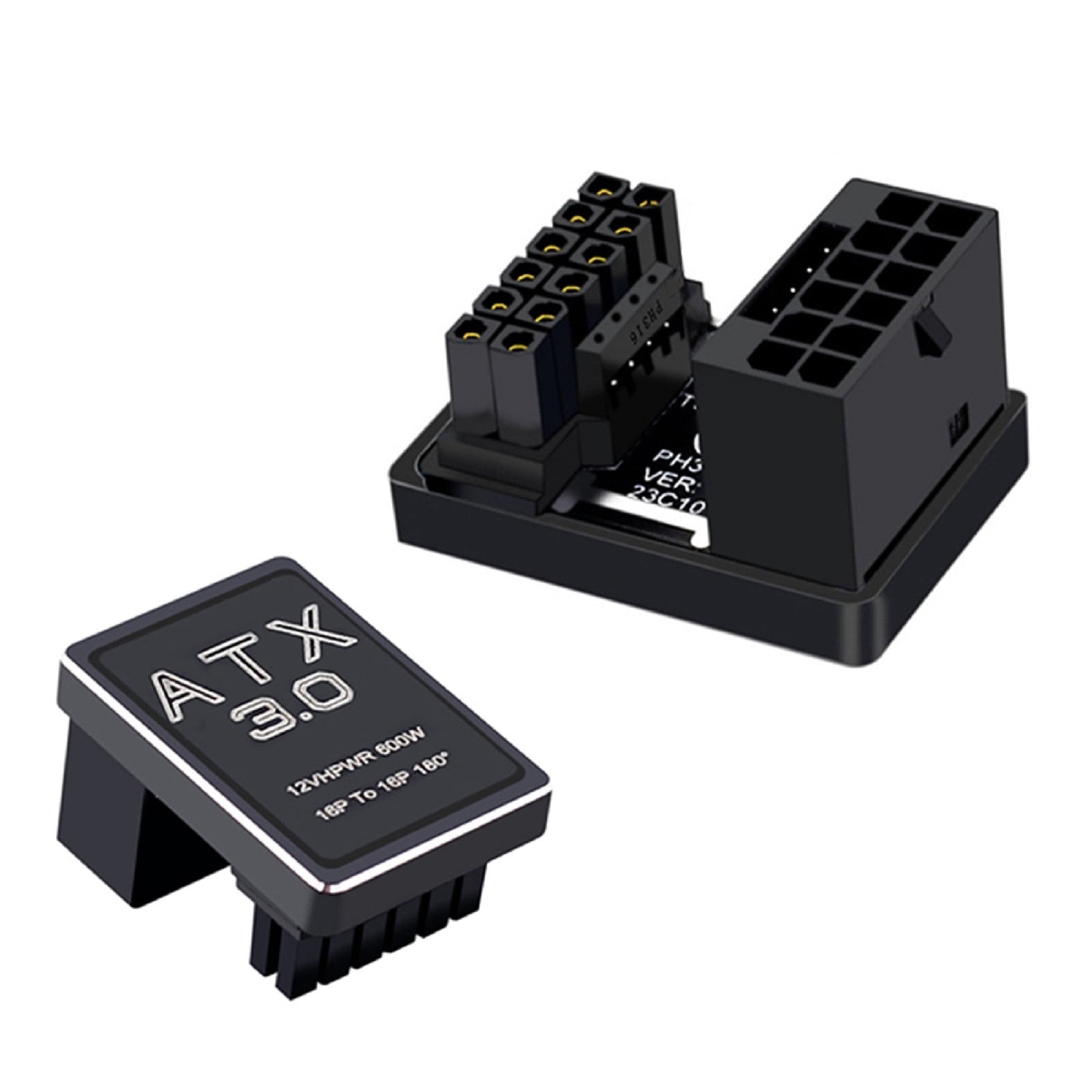 180 Degree Angled Adapter, 16 Pin GPU Power Connector for RTX 3090Ti ...
