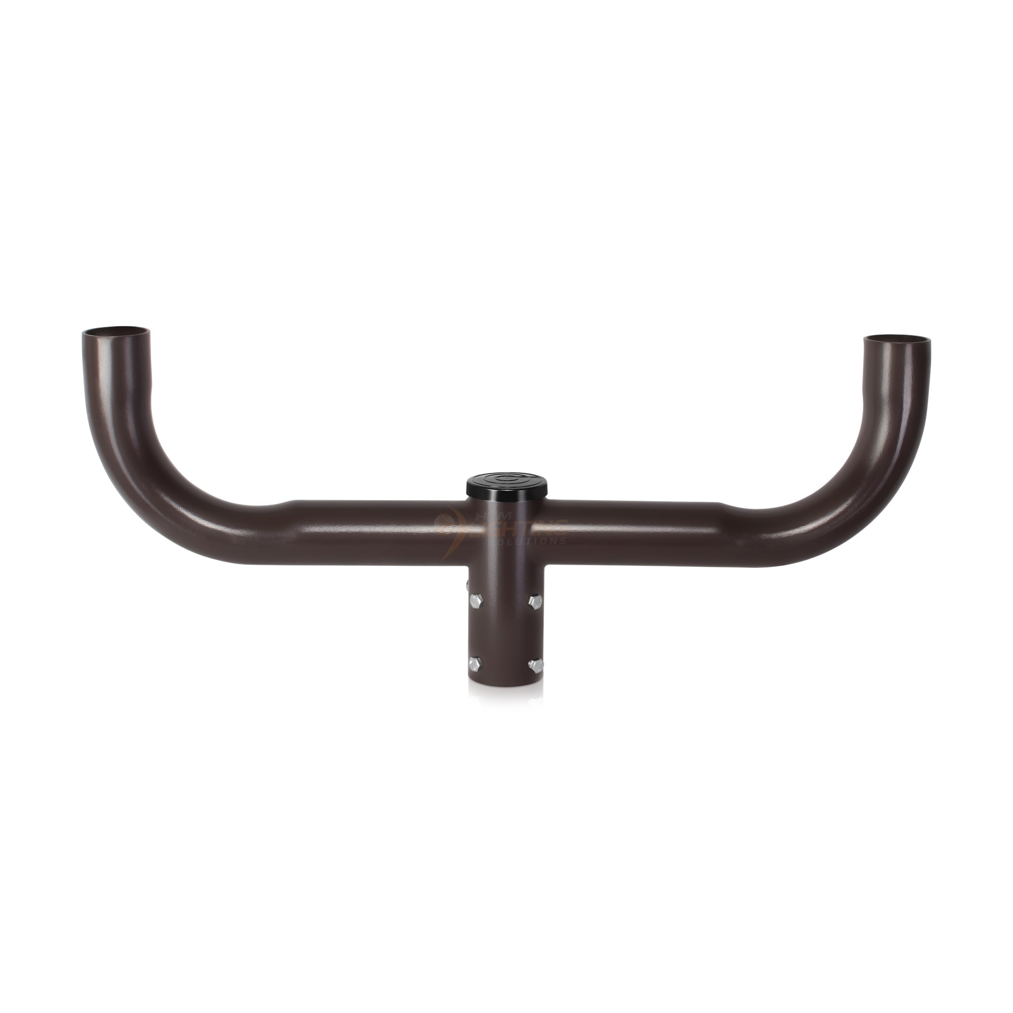 180 Degree Double Bull Horn Light Bracket, 2-3/8in Pole Mount Tenon ...