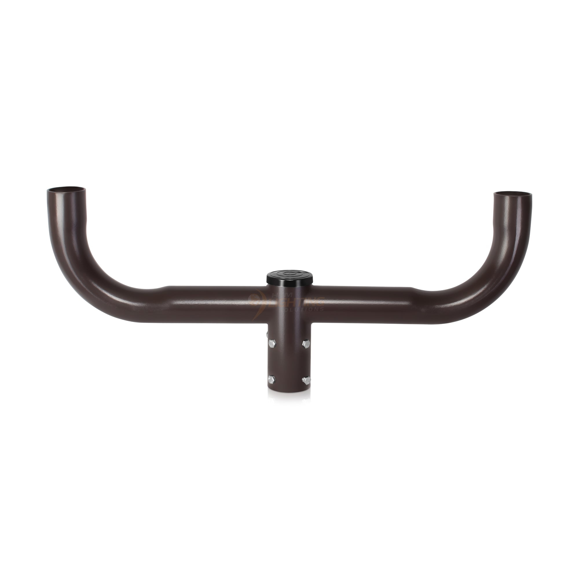 180 Degree Double Bull Horn Light Bracket, 2-3/8in Pole Mount Tenon ...