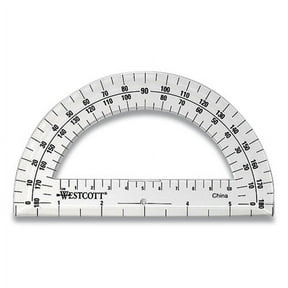 Pacific Arc's 180 degree Plastic Protractor Clear Ruler - Walmart.com