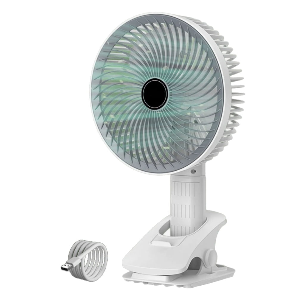 180 Degree Rotating USB Clip Fan with Detachable Base 15.7inch Clip ...