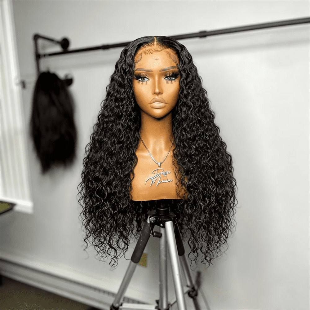180% Density Black Synthetic Hair，26 Inch Glueless Soft Long Preplucked ...