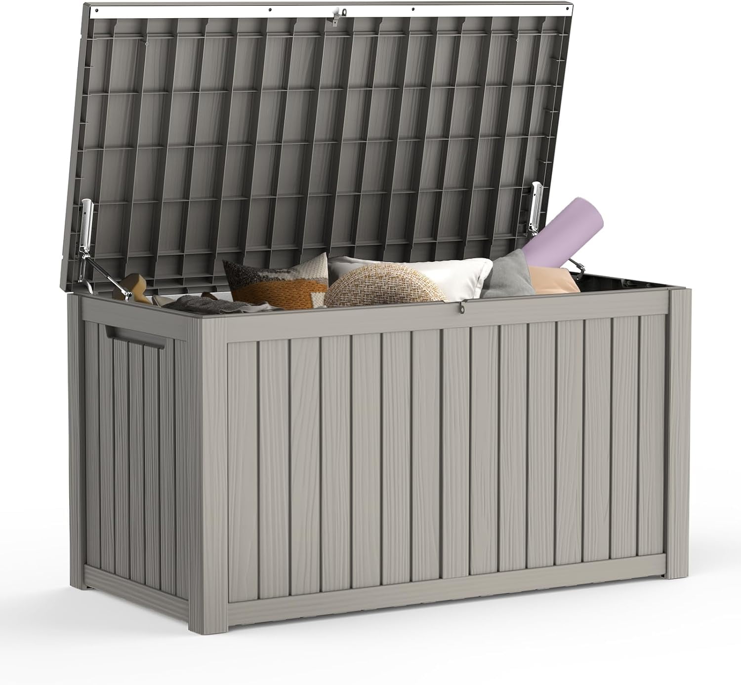 180 Gallon Outdoor Storage Box, Large Waterproof Resin Deck Box for ...