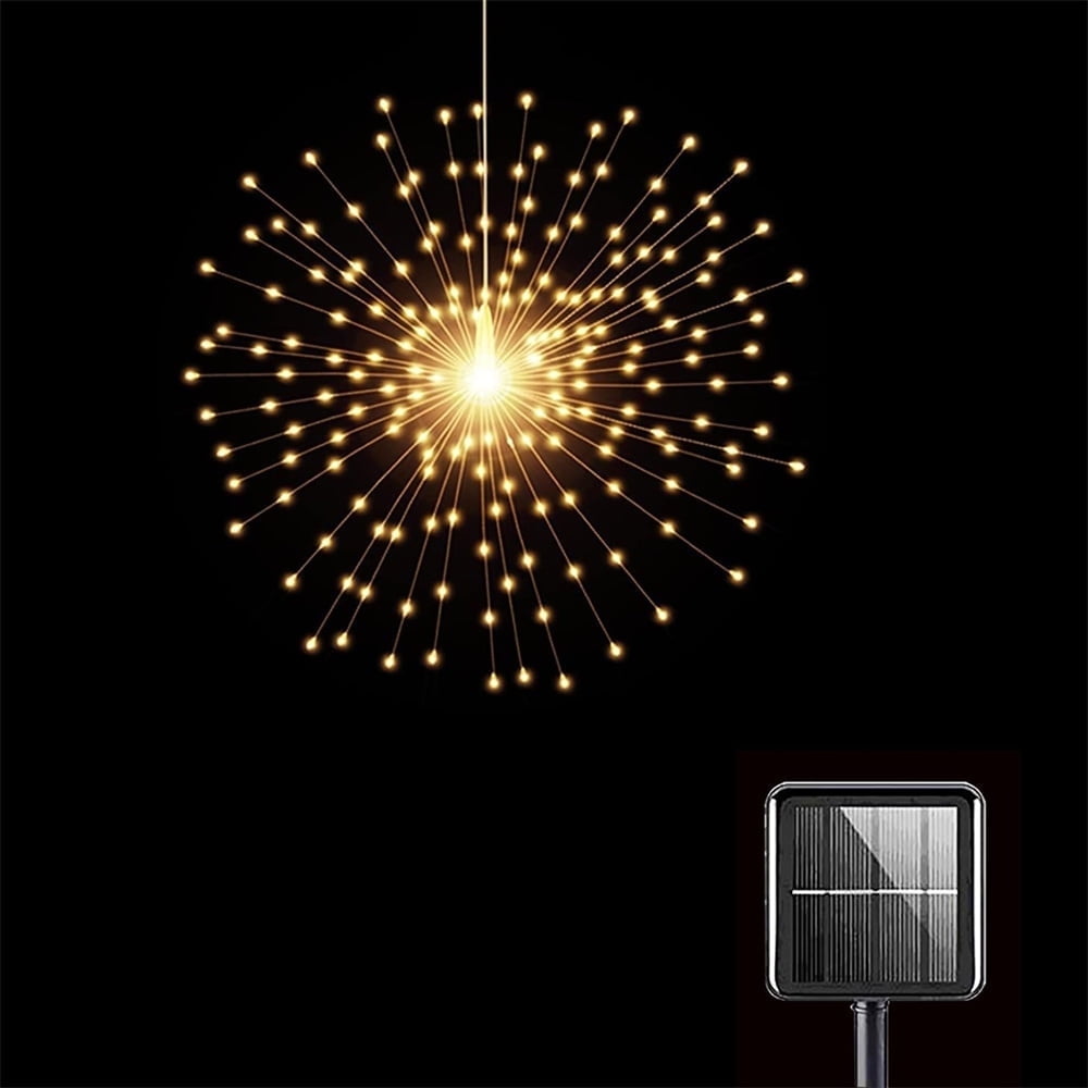 180 LED Firework Lamp,8 Modes Solar Powered Lights,Waterproof ...
