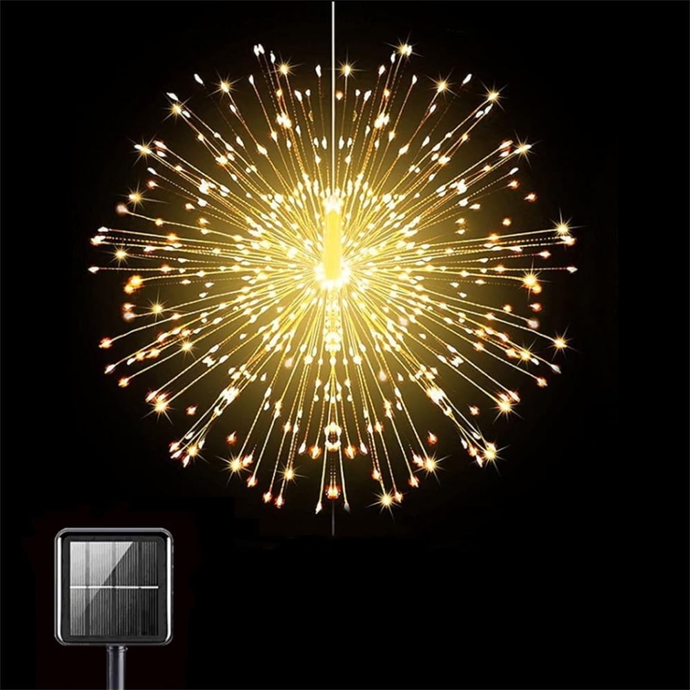 180 LED Waterproof Firework Lamp,Brass Wire Star Light,Solar Powered ...
