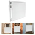 180° Opening Angle Solid Wood Swinging Door, White Solid Wood Swing ...