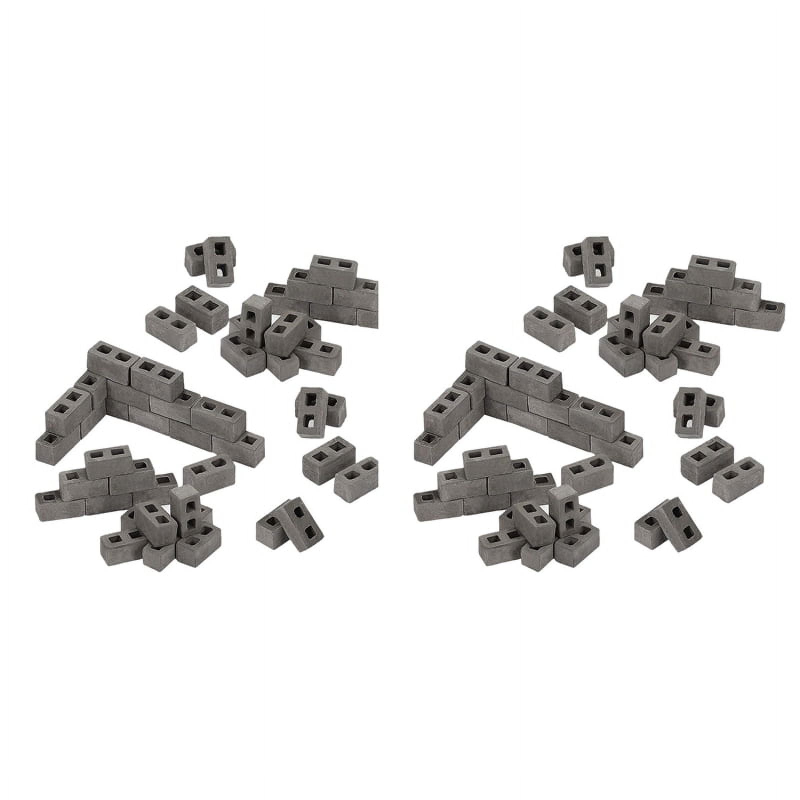 180 Packs Cinder Blocks 1/12 Scale Mini Bricks Concrete Miniature Tiny ...