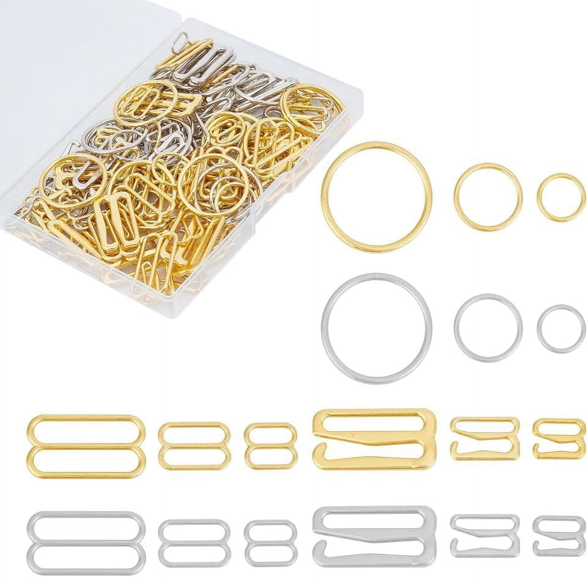 180 Pcs 18 Styles Metal Bra Strap Hooks Alloy Underwear Strap ...