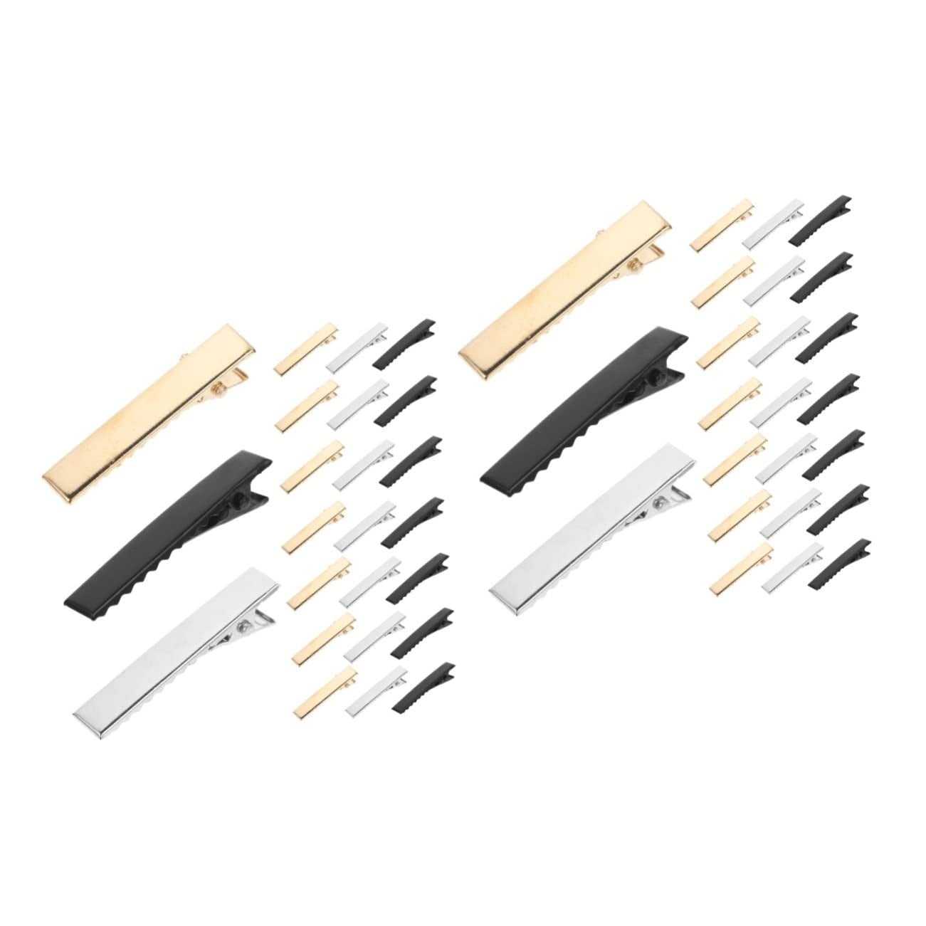 180 Pcs Duckbill Clip Black Hair Clips Hair Clips Alligator Metallic ...