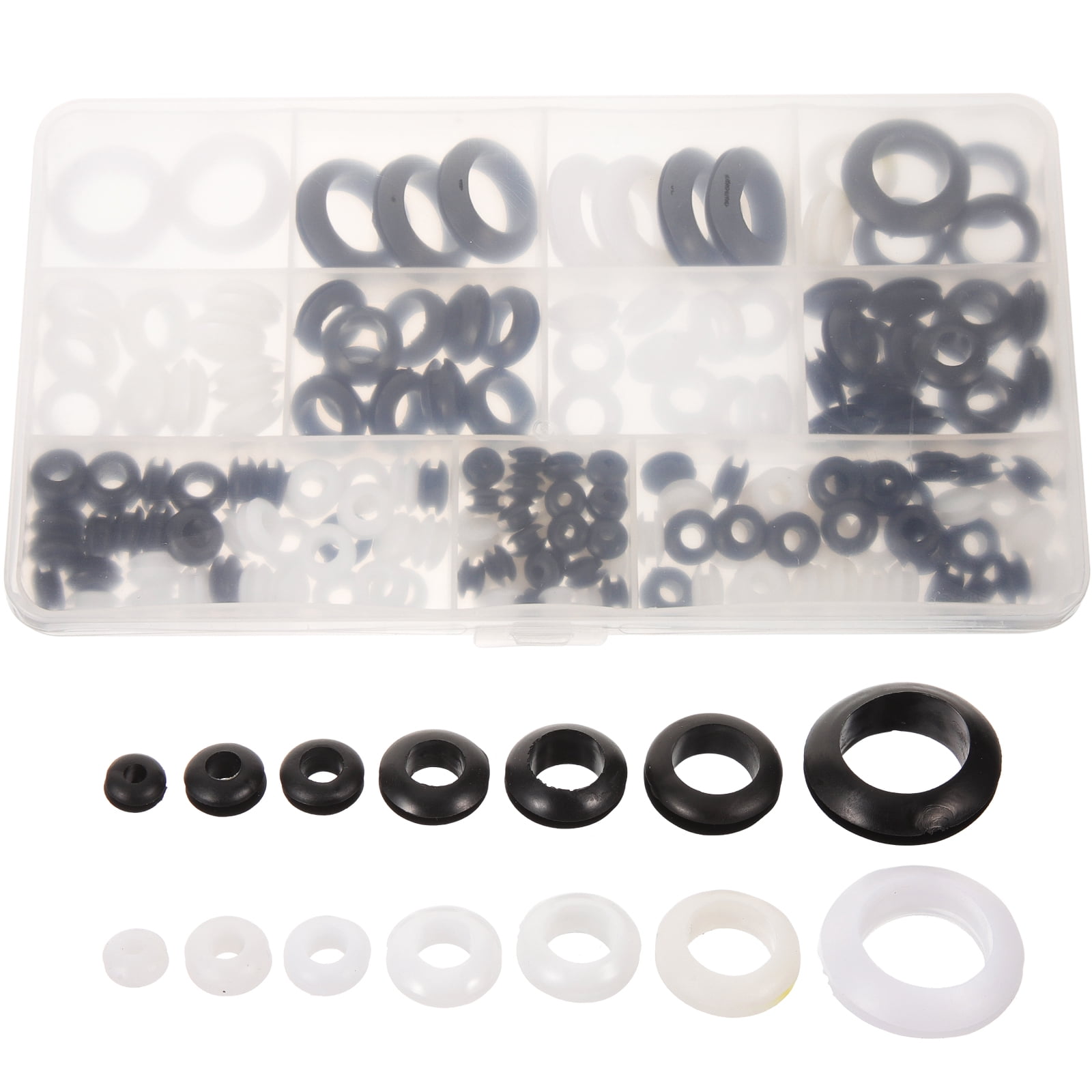 180 Pcs Kit Boxed Rubber Ring Different Sizes Grommets - Walmart.com