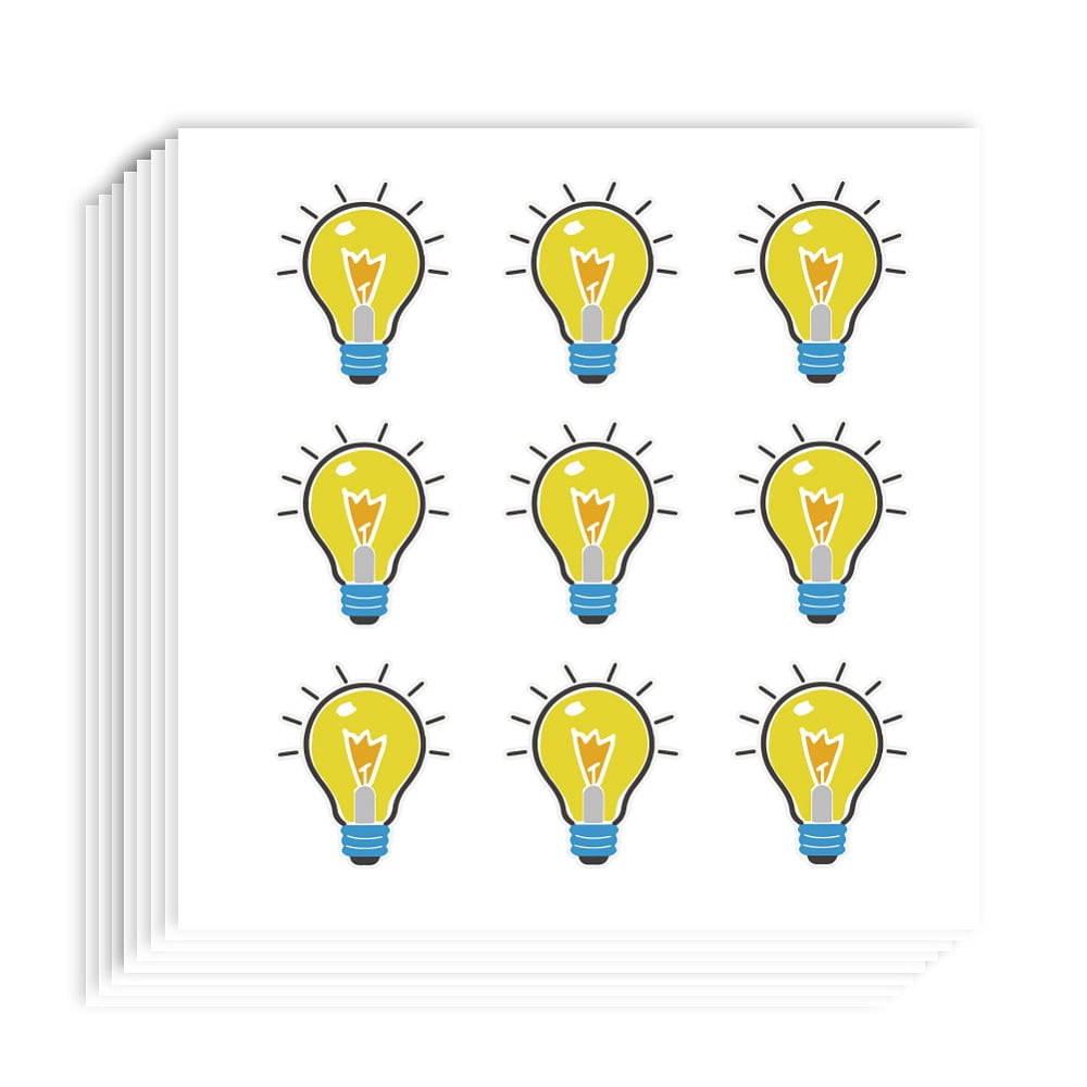 180 Pcs Self-Adhesive Light Bulb Stickers 0.94x0.82 Inch Scrapbook ...