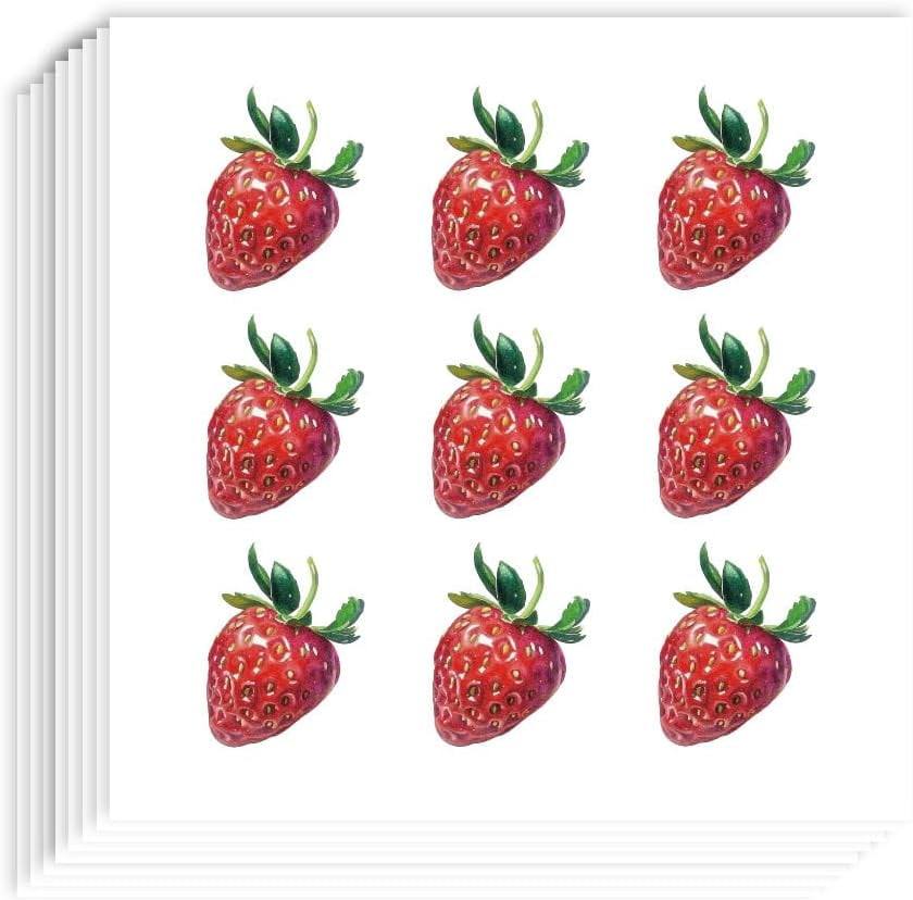 180 Pcs Self-Adhesive Strawberry Stickers 0.74x0.94 Inch Red Strawberry ...