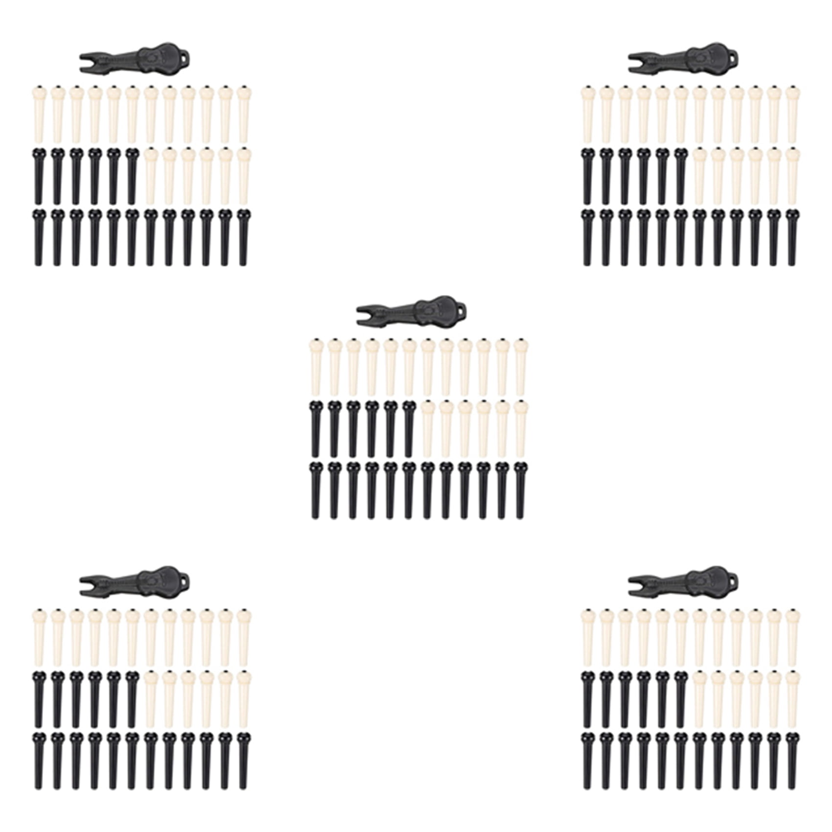 180 Pieces Acoustic Guitar Bridge Pins Pegs in White and Black with 5 ...