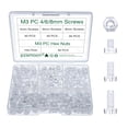 180 Pieces M3*4/6/8mm PC Transparent Plastic Cross-recessed Round Head ...