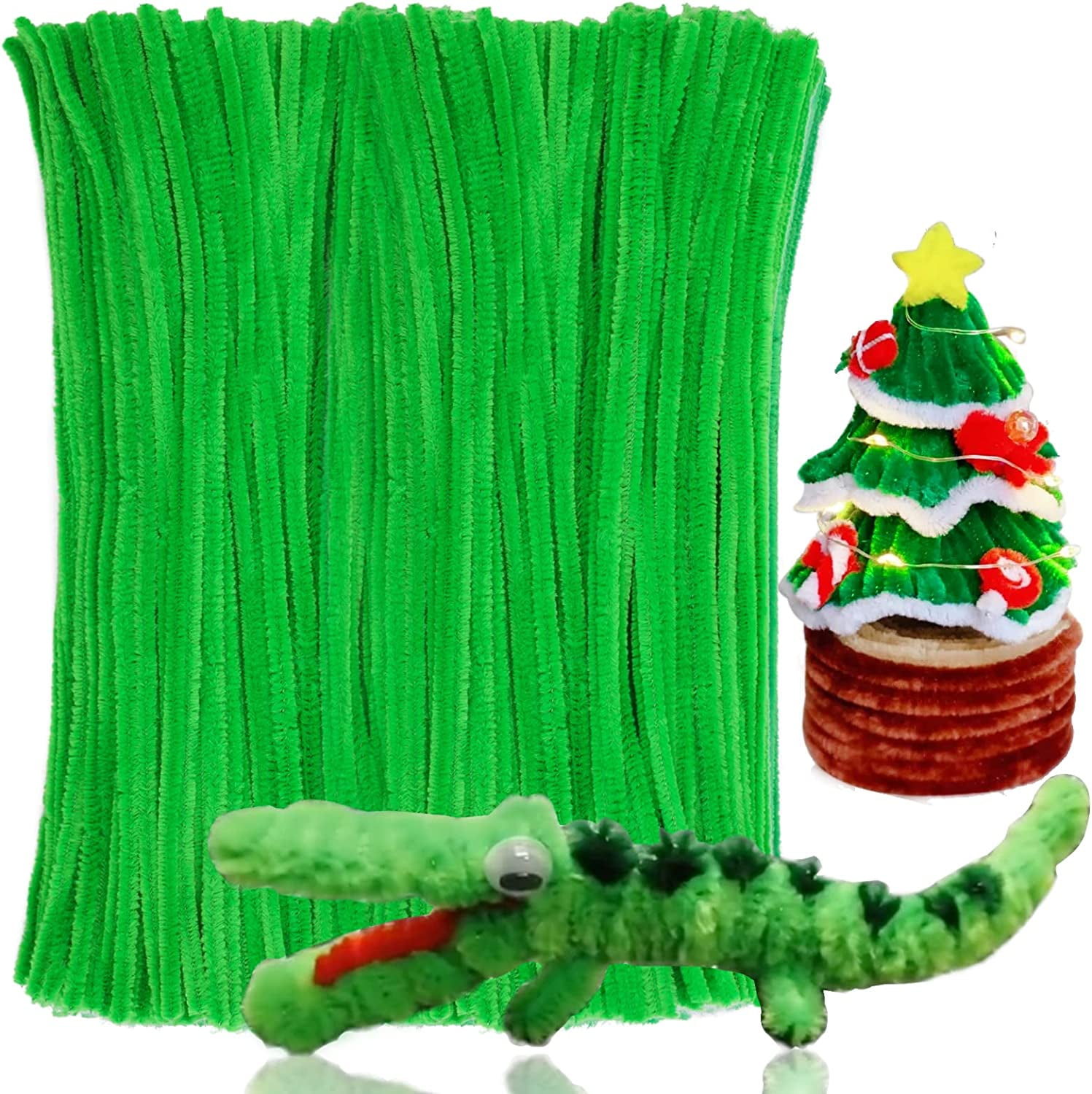 180 Pieces Pipe Cleaners Chenille Stem, Craft Pipe Cleaners, Christmas ...